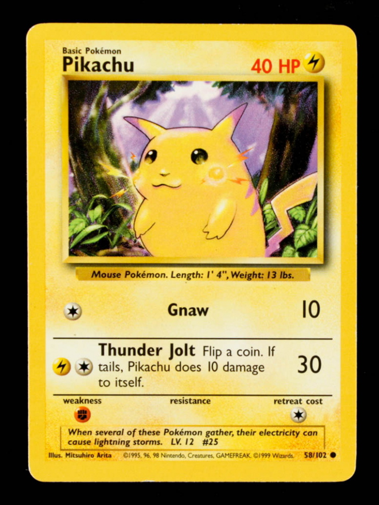 Pikachu 1999 Pokemon Base Unlimited #58 | Pristine Auction