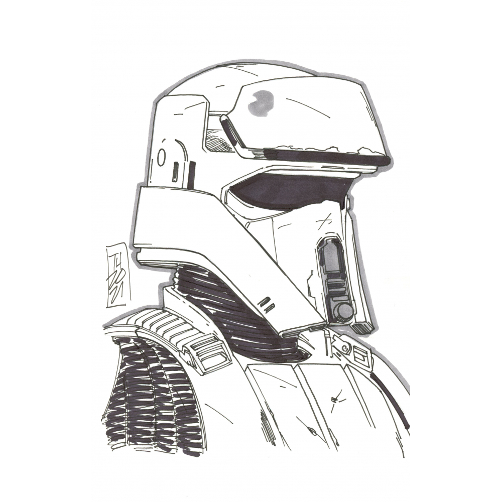 Tom Hodges - Imperial Shore Trooper - "Star Wars" - Signed ORIGINAL 5.5 ...
