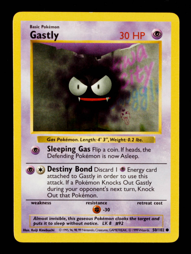 Gastly 1999 Pokemon Base Set Common #50 Shadowless | Pristine Auction