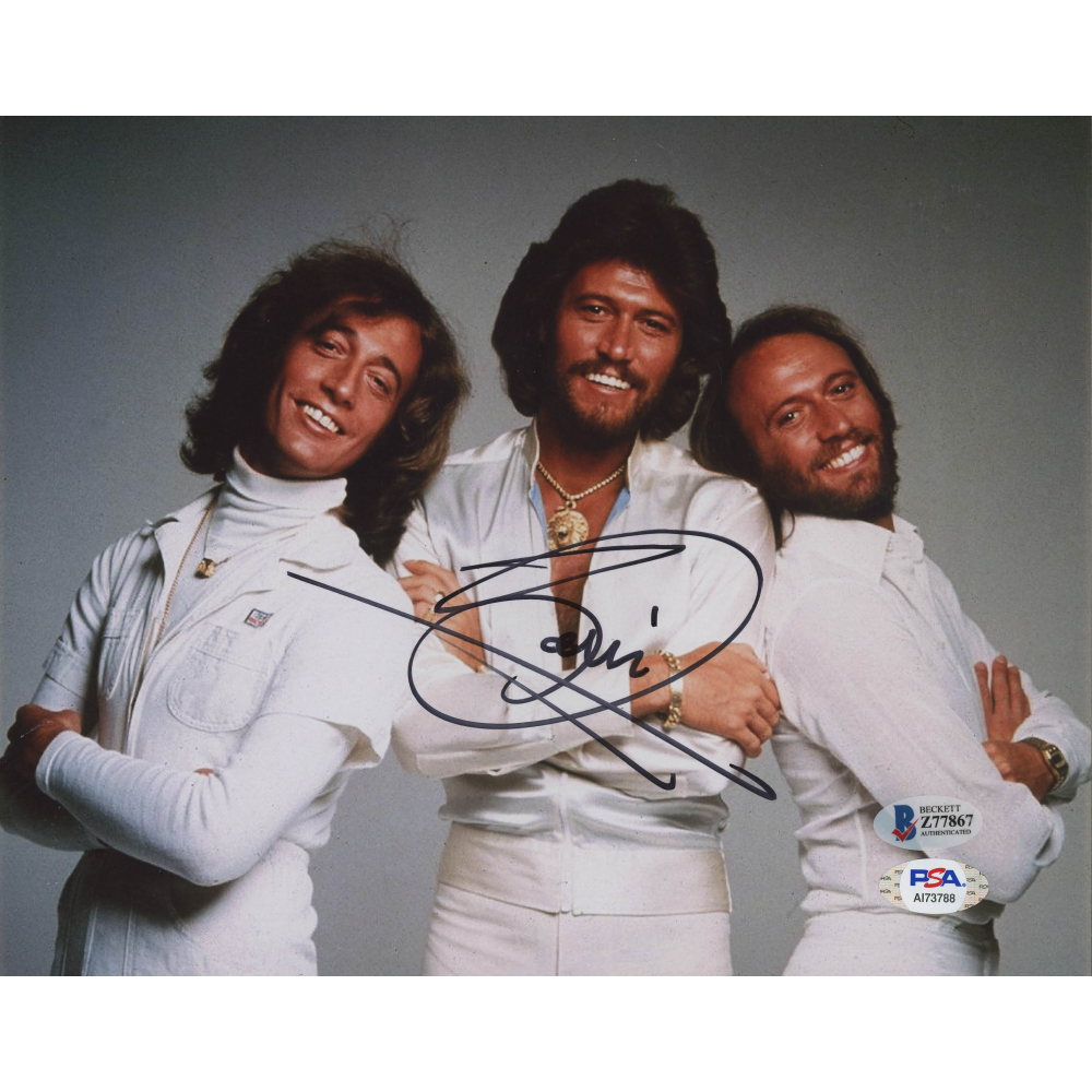 Barry Gibb Signed 8x10 Photo (Beckett COA) | Pristine Auction