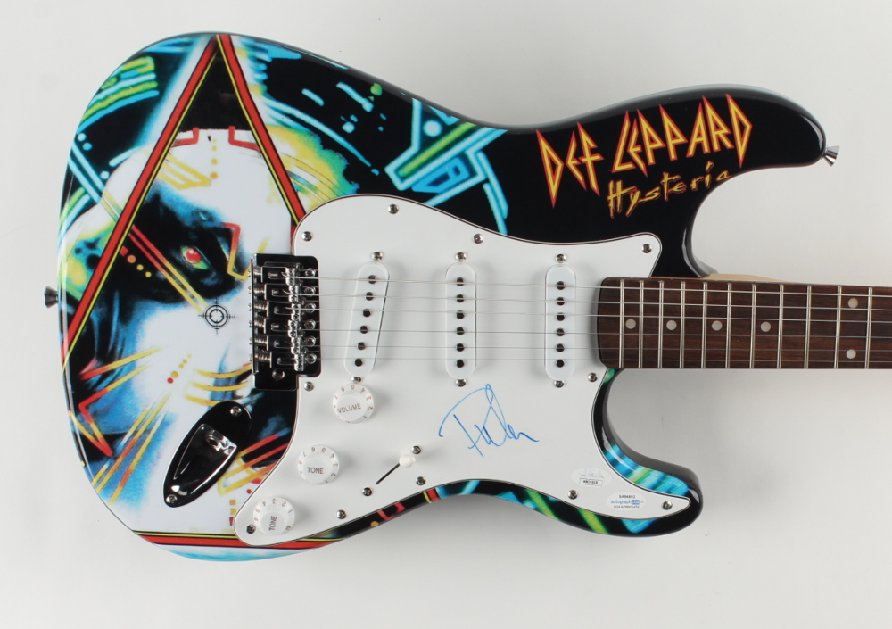 Phil Collen Signed Custom Def Leppard "Hysteria" 39" Electric Guitar ...