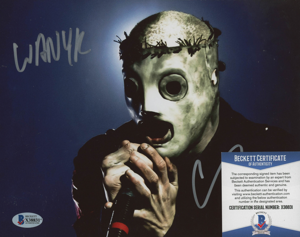 Corey Taylor Signed "Slipknot" 8x10 Photo Inscribed "WANYK" (Beckett ...