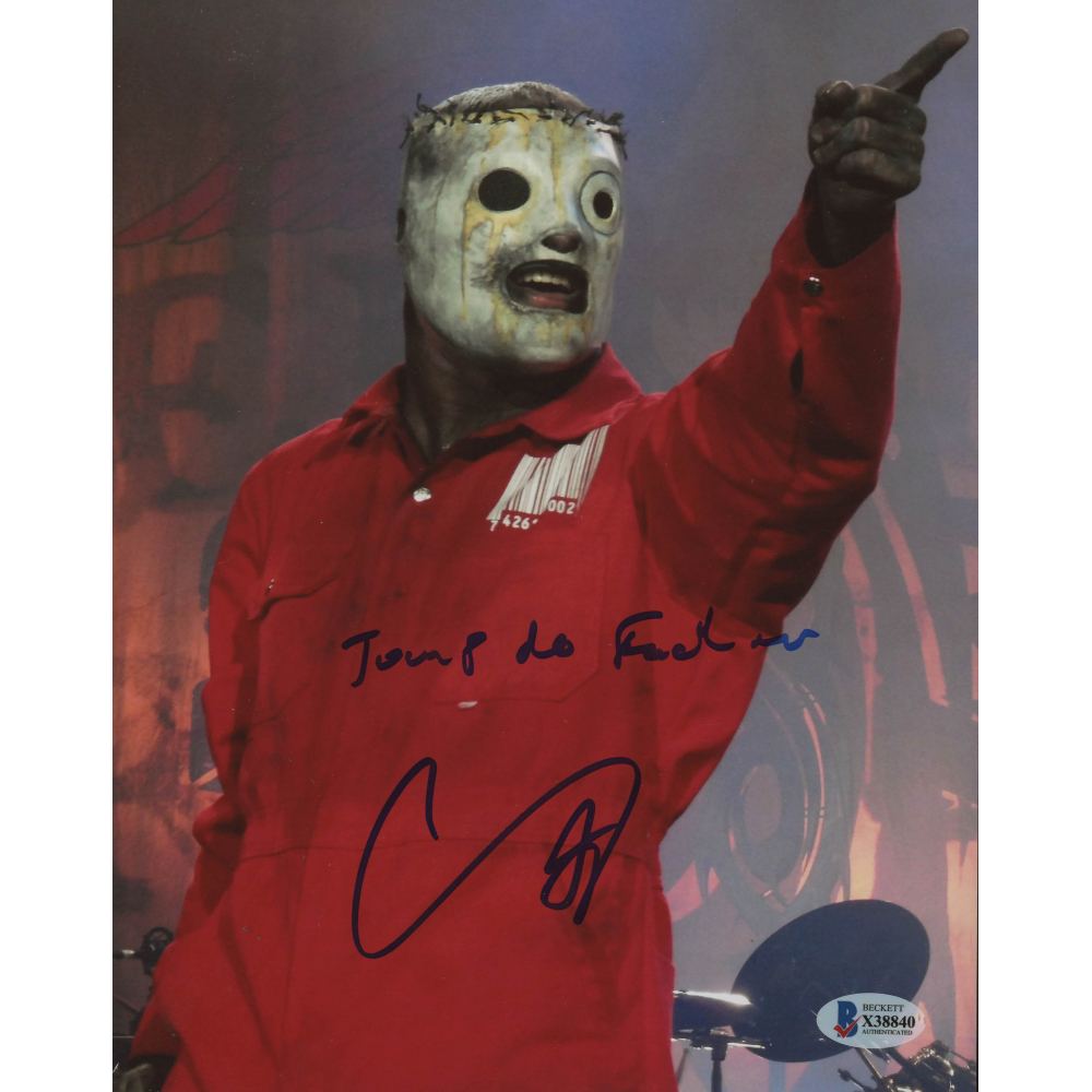 Corey Taylor Signed "Slipknot" 8x10 Photo Inscribed "Jump Da F*** Up ...