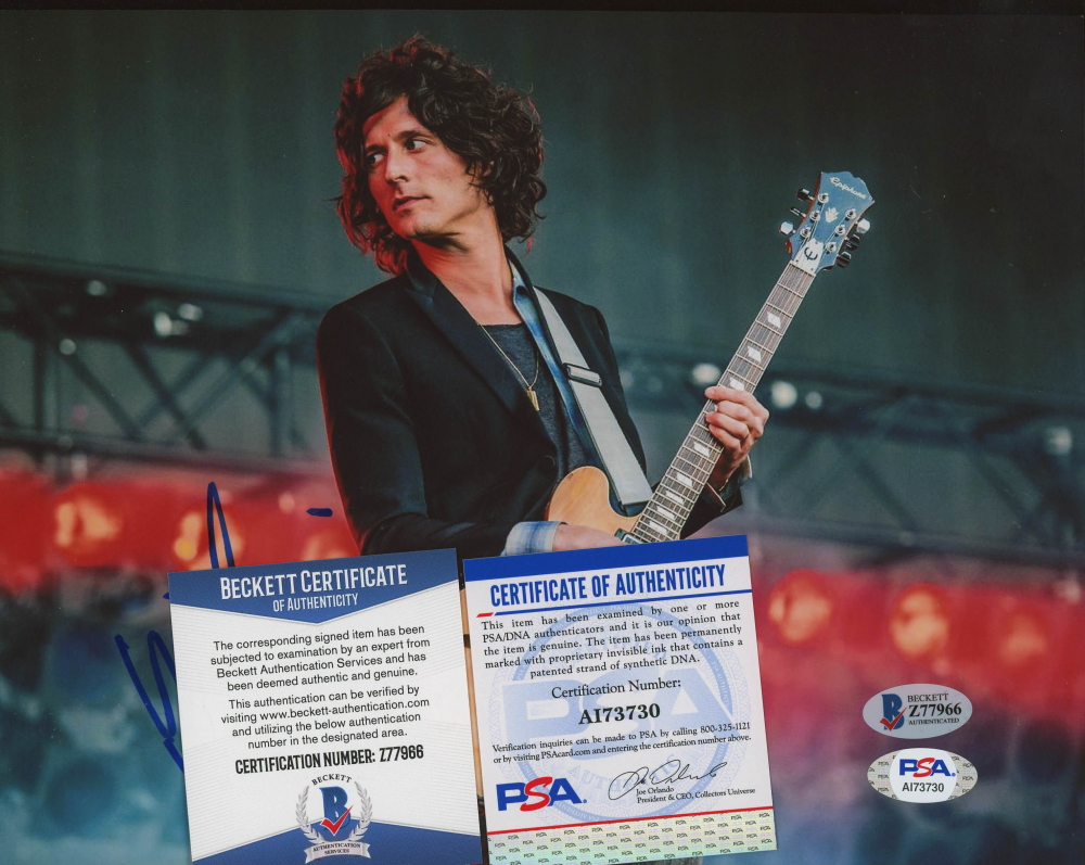 Nick Valensi Signed 8x10 Photo (Beckett COA) | Pristine Auction