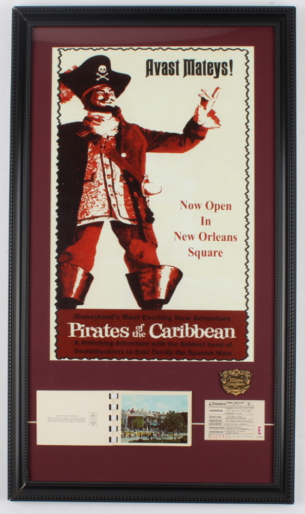 Disneyland's "Pirates of the Caribbean" 15x26 Print Display with 1968 ...