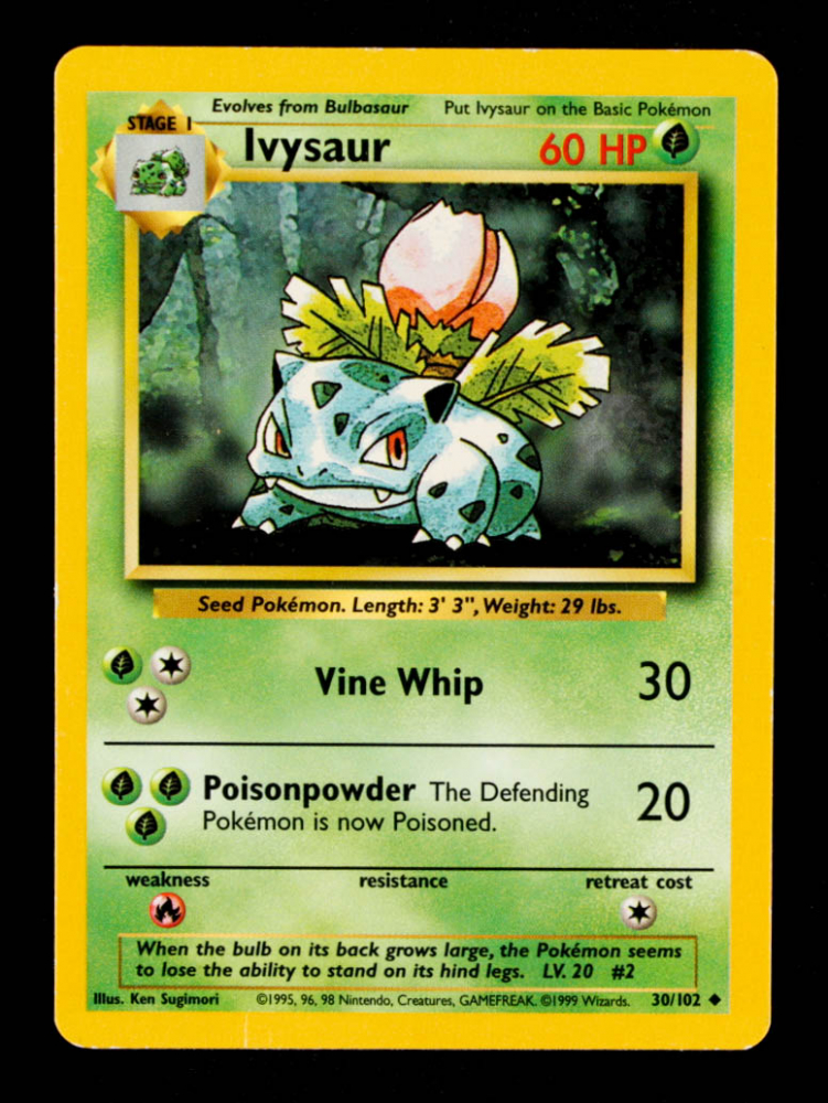 Ivysaur 1999 Pokemon Base Set #30 | Pristine Auction