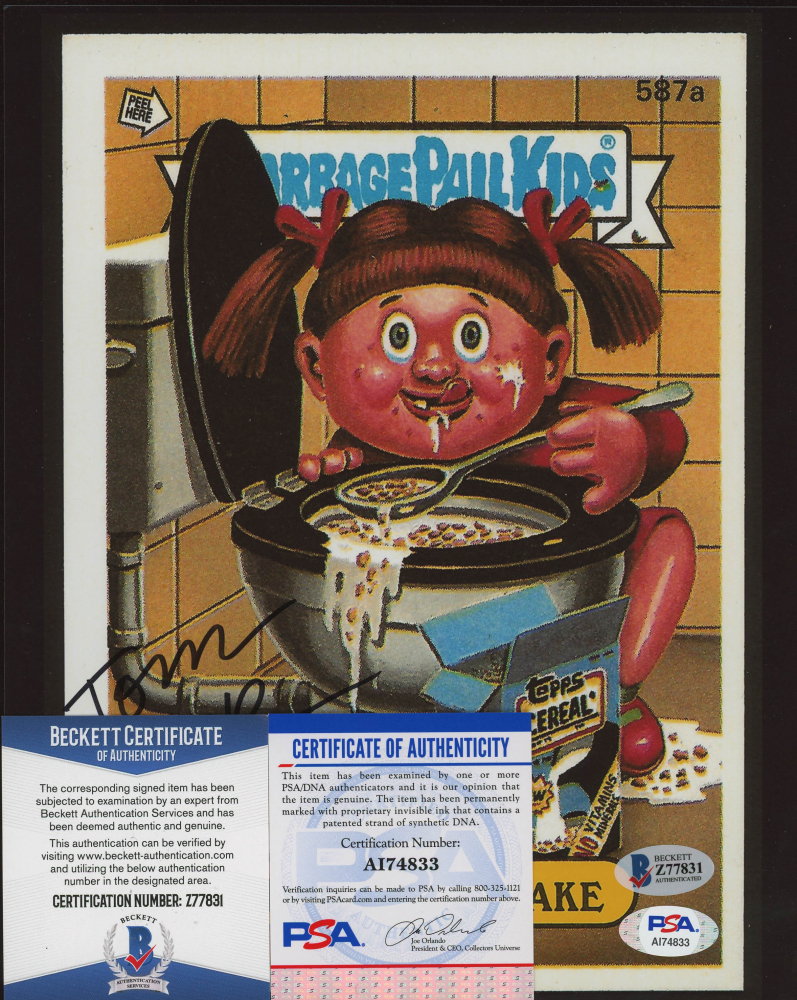Tom Bunk Signed "Garbage Pail Kids" 8x10 Photo (Beckett COA) | Pristine ...