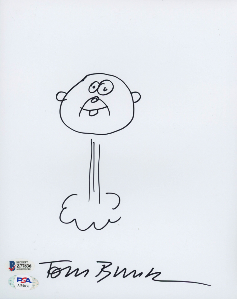Tom Bunk Signed 8x10 Sketch (Beckett COA) | Pristine Auction