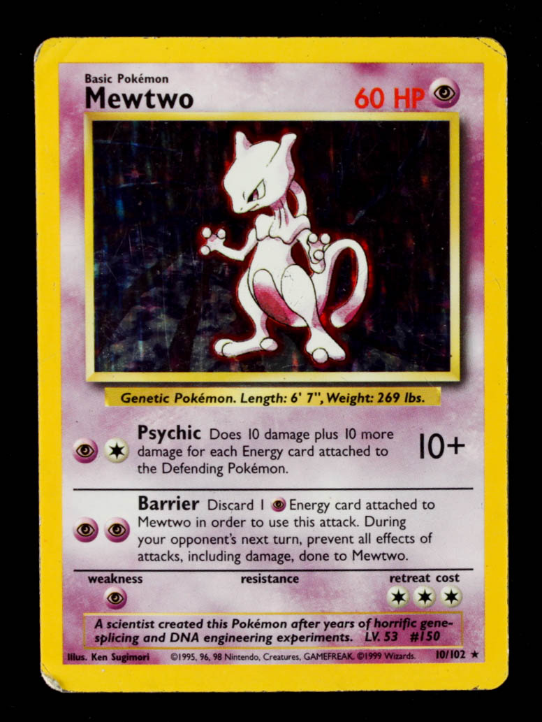 Mewtwo 1999 Pokemon Base Set #10 Holo | Pristine Auction
