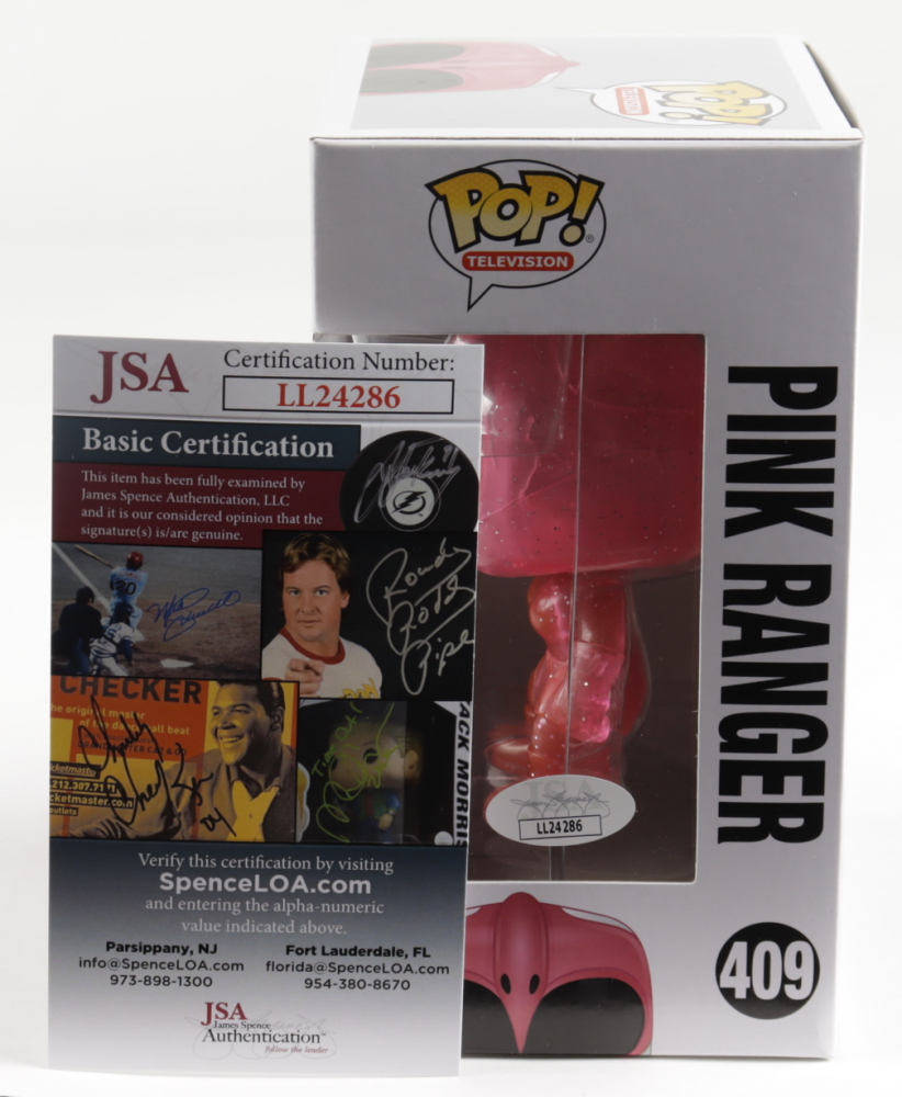 Amy Jo Johnson Signed "Mighty Morphin Power Rangers" #409 Pink Ranger Funko Pop! Vinyl Figure ...