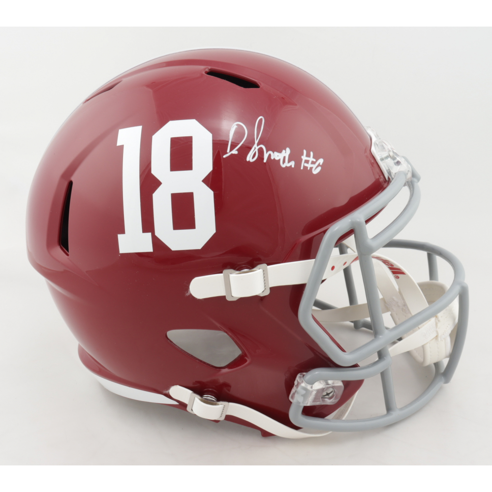 Devonta Smith Signed Alabama Crimson Tide Full-Size Speed Helmet ...