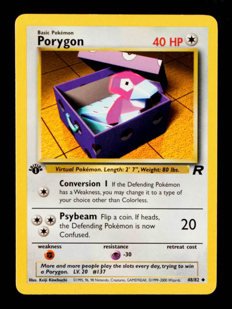 Porygon 1999 Pokemon Team Rocket Uncommon 1st Edition #48 | Pristine ...