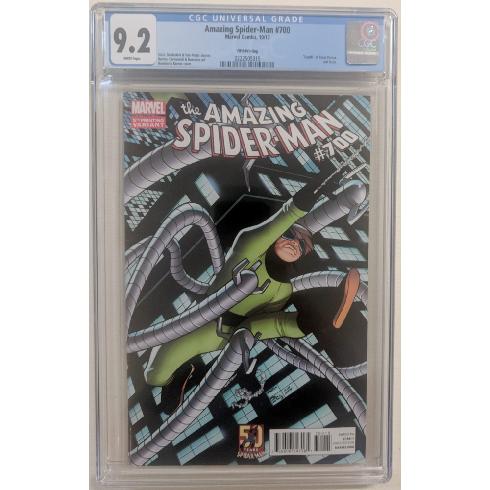 2013 "The Amazing Spider-Man" Issue #700 5th Printing Variant Marvel ...