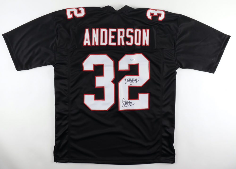 Jamal Anderson Signed Jersey Inscribed "Dirty Bird" (PSA COA ...