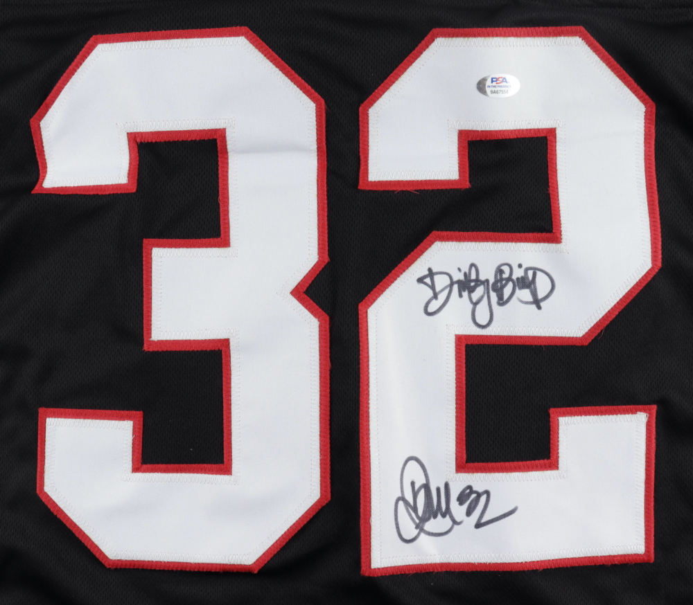 Jamal Anderson Signed Jersey Inscribed "Dirty Bird" (PSA COA ...