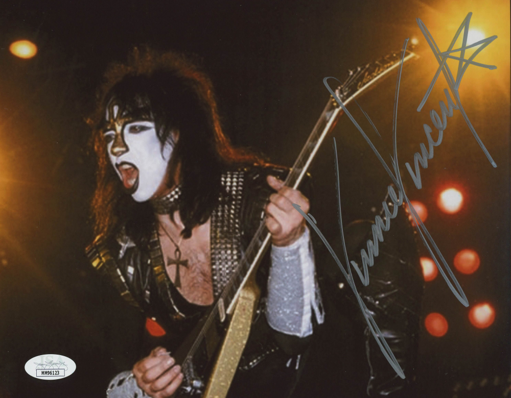 Vinnie Vincent Signed KISS "The Ankh Warrior" 8x10 Photo (JSA COA ...