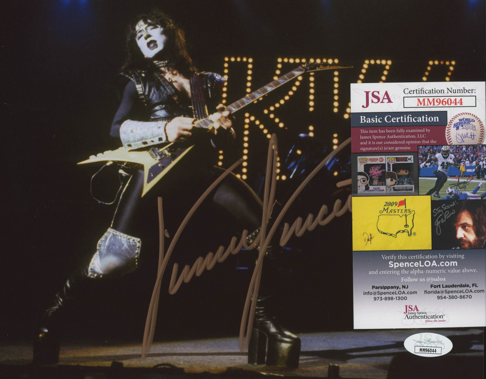 Vinnie Vincent Signed KISS "The Ankh Warrior" 8x10 Photo (JSA COA ...
