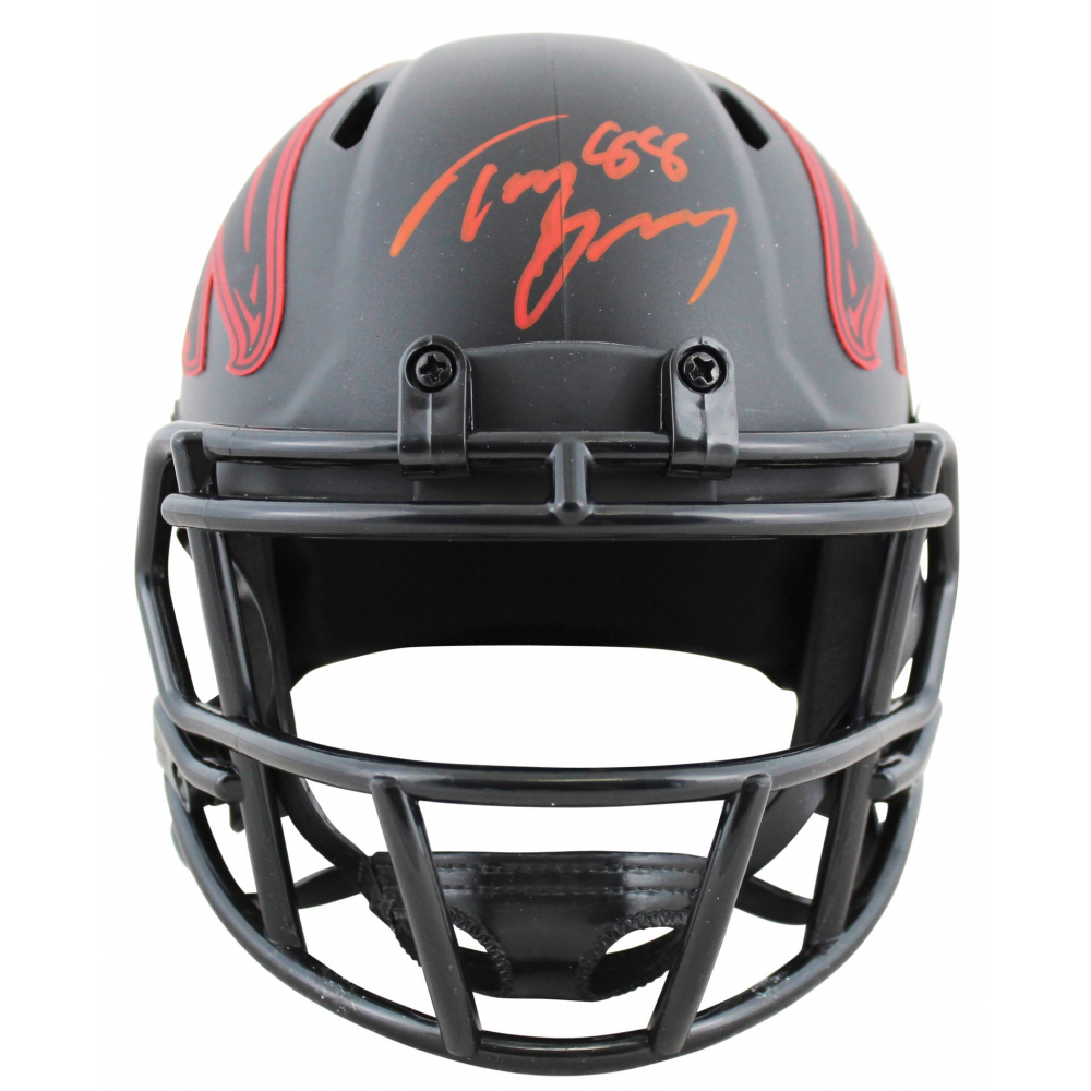 Tony Gonzalez Signed Falcons Eclipse Alternate Speed Mini Helmet ...