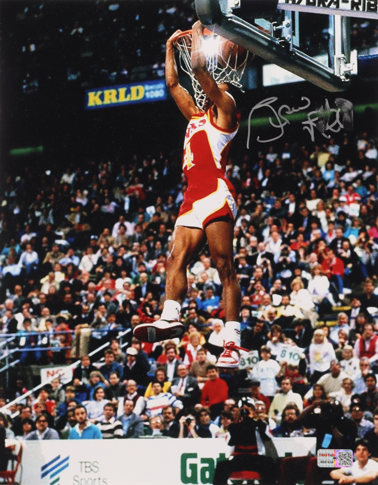 Spud Webb Signed Hawks 11x14 Photo (TriStar Hologram) (See Description ...
