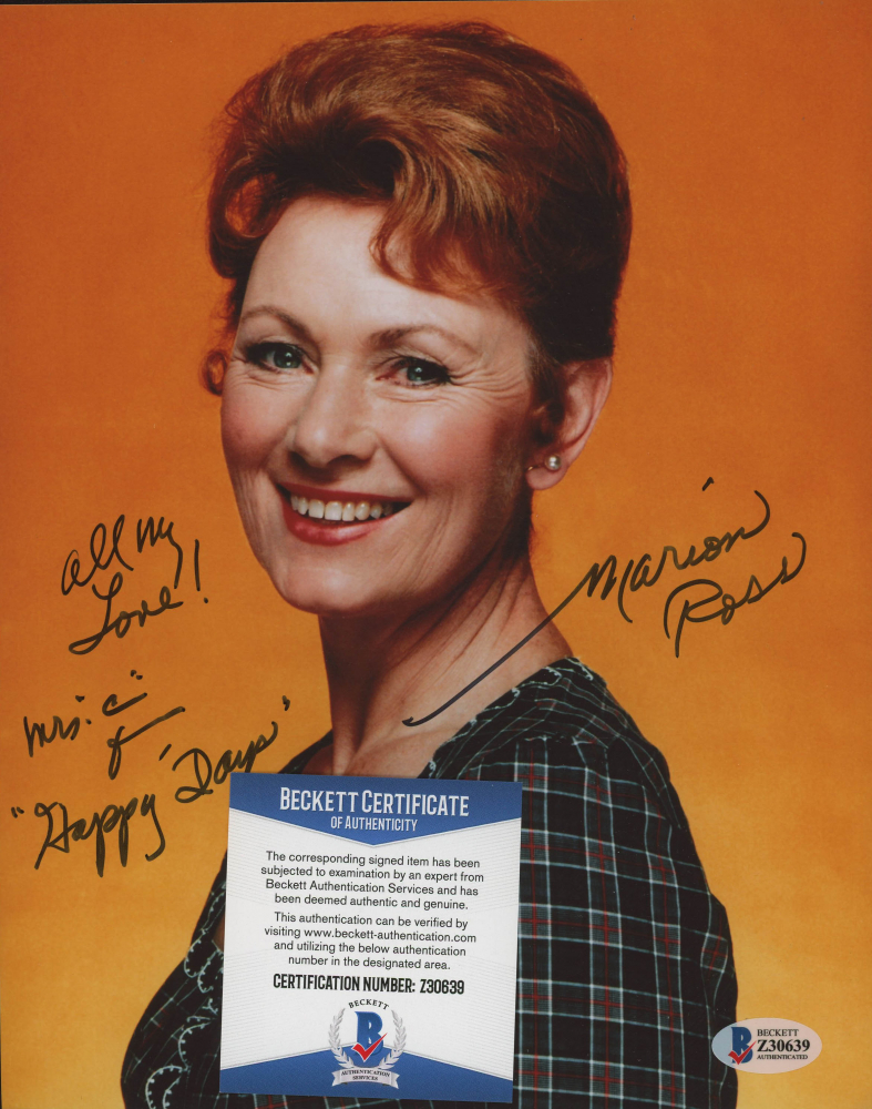 Marion Ross Signed "Happy Days" 8x10 Photo with Multiple Inscriptions ...