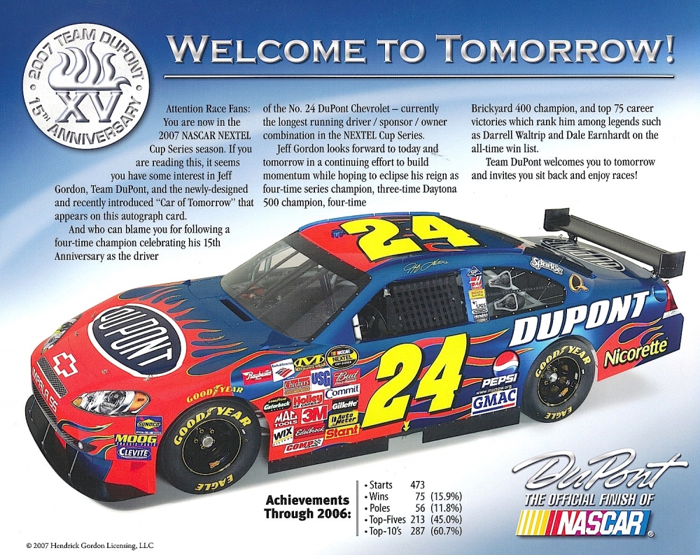 Jeff Gordon Signed 2007 NASCAR Hero Card (PA LOA) | Pristine Auction