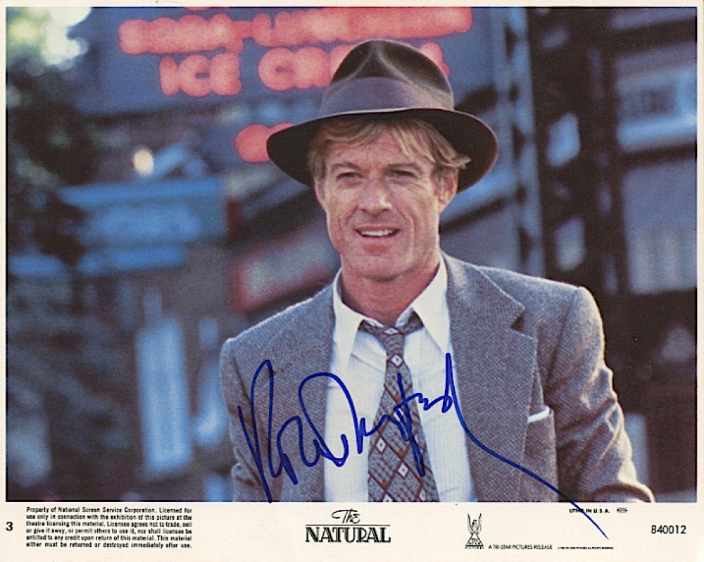 Robert Redford Signed Vintage "The Natural" 8x10 Lobby Card Photo (JSA ...