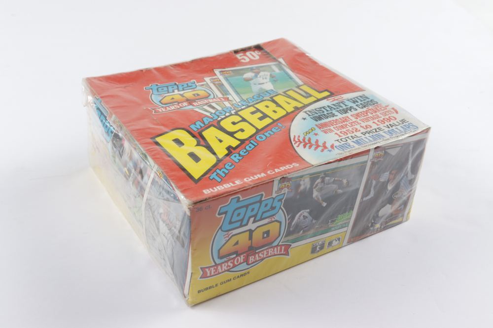 1991 Topps Baseball Wax Box with (36) Packs (See Description ...