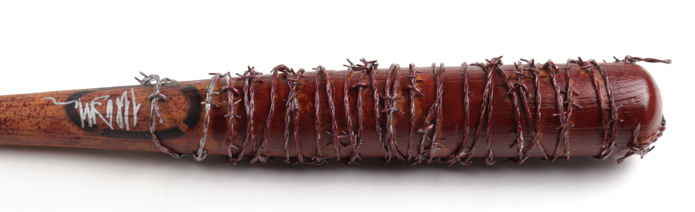 Jeffrey Dean Morgan Signed "The Walking Dead" Lucille Barbed Wire Bat ...