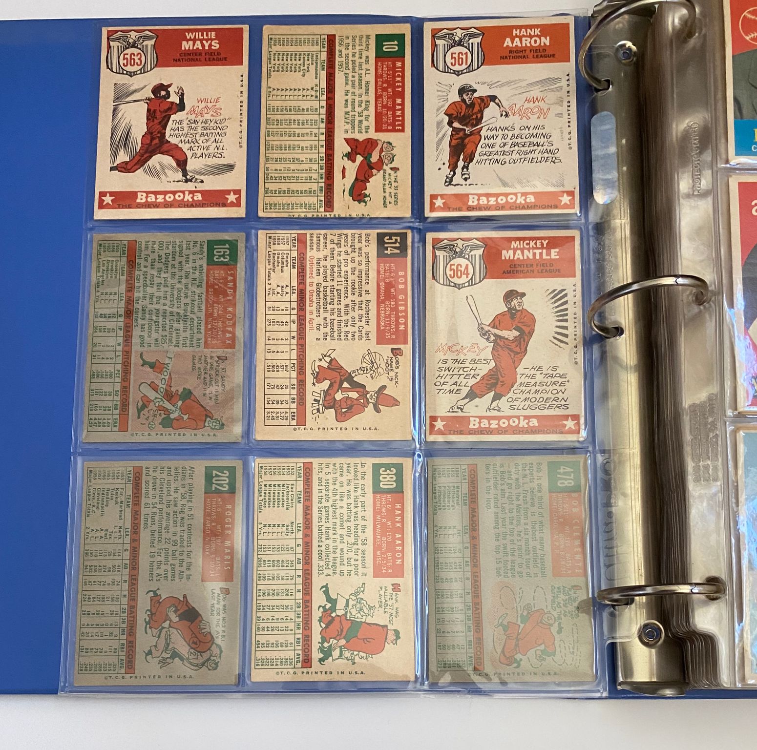 1959 Topps Complete Set of (572) Baseball Cards In Original Binder with ...