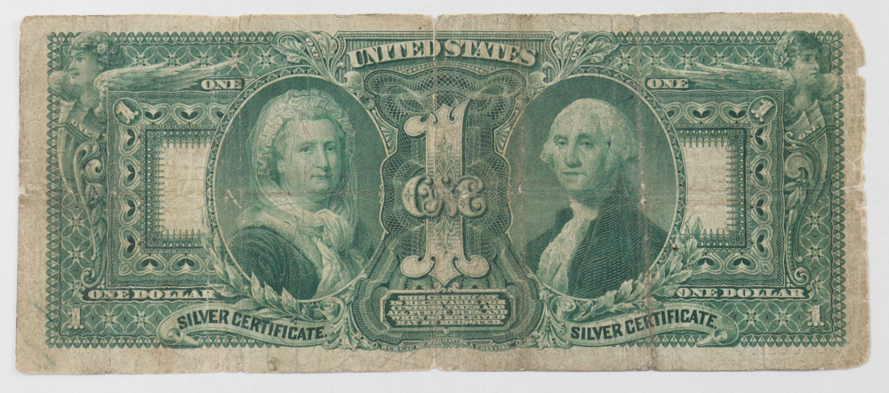 1896 $1 One-Dollar "Educational Series" Large-Size Silver Certificate ...