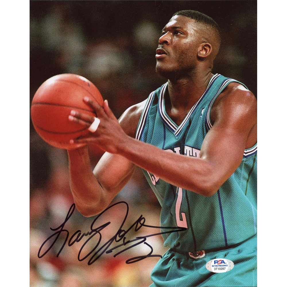 Larry Johnson Signed Hornets 8x10 Photo (PSA COA) | Pristine Auction