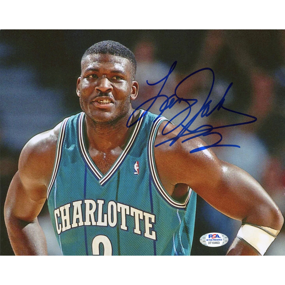 Larry Johnson Signed Hornets 8x10 Photo (PSA COA) | Pristine Auction