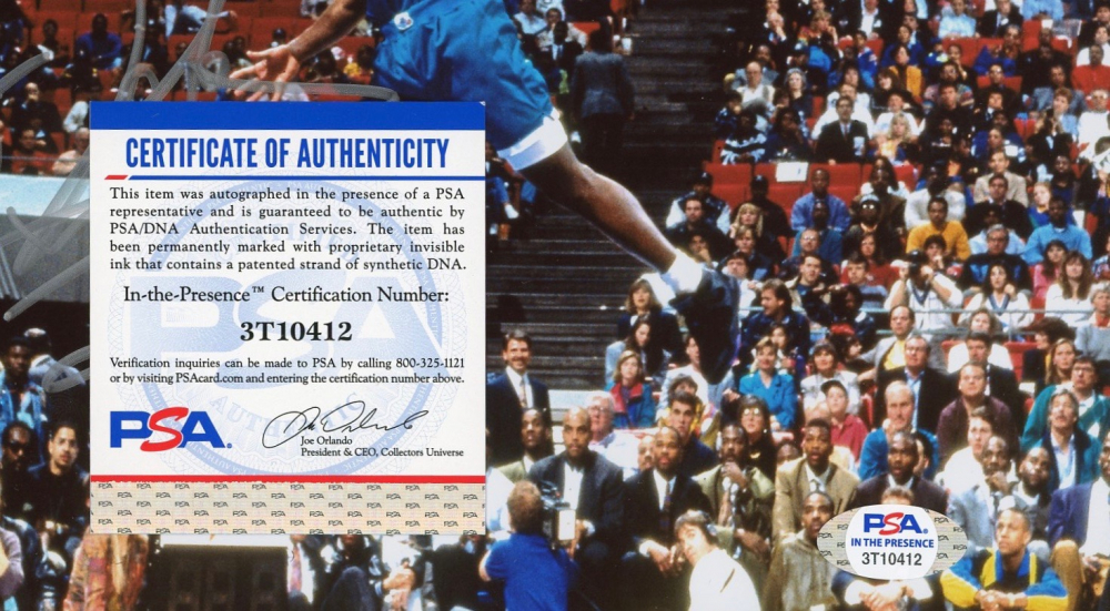 Larry Johnson Signed Hornets 8x10 Photo (PSA COA) | Pristine Auction