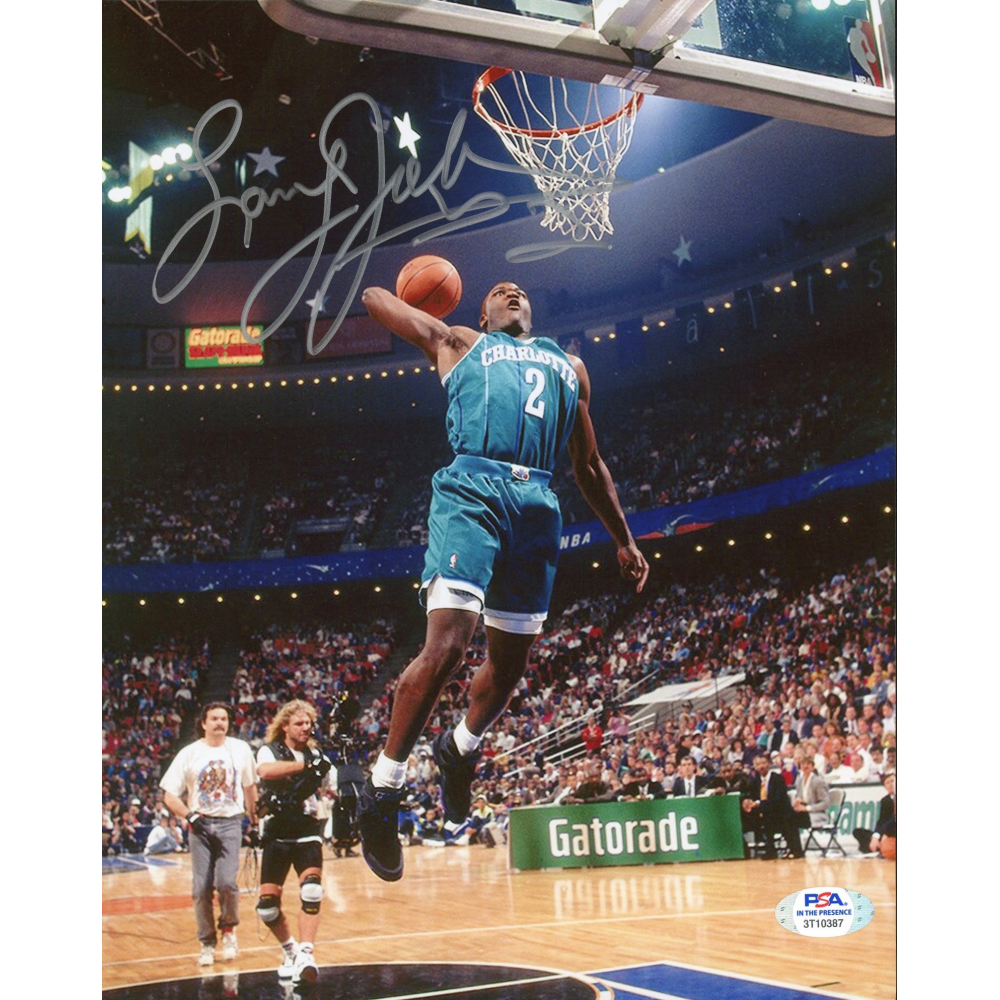 Larry Johnson Signed Hornets 8x10 Photo (PSA COA) | Pristine Auction