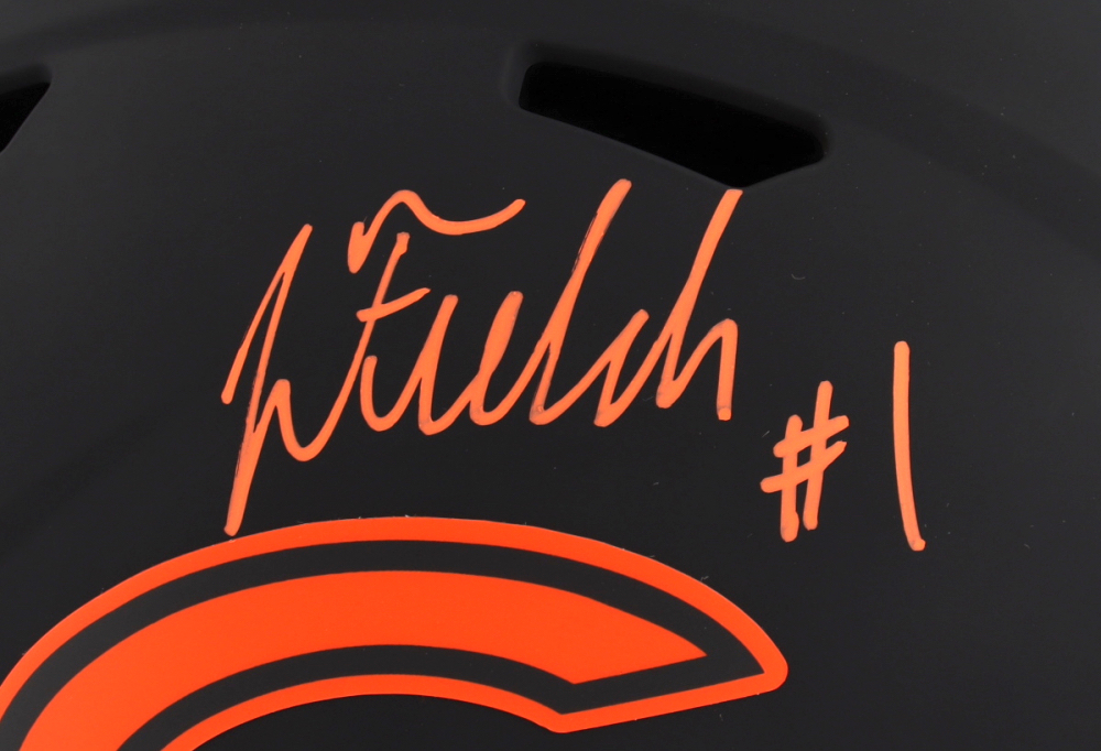 Justin Fields Signed Bears Full-Size Eclipse Alternate Speed Helmet ...