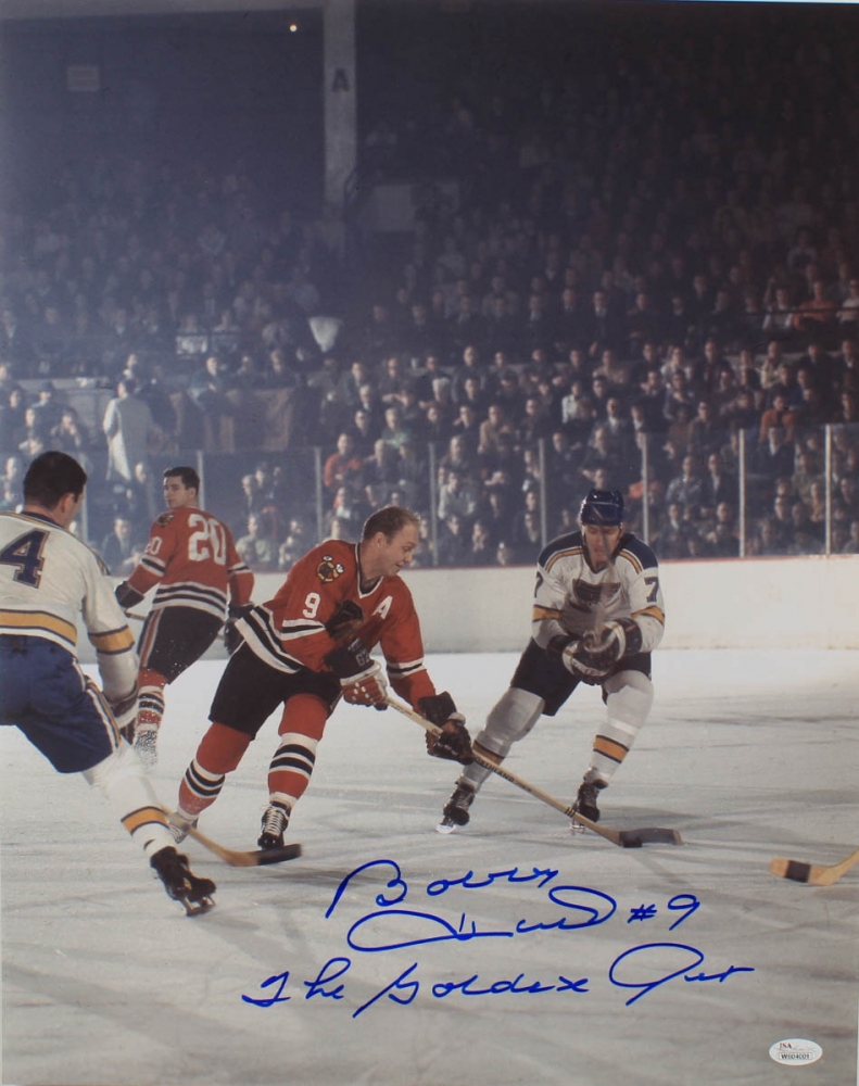 Bobby Hull Signed Blackhawks 16x20 Photo Inscribed "The Golden Jet ...