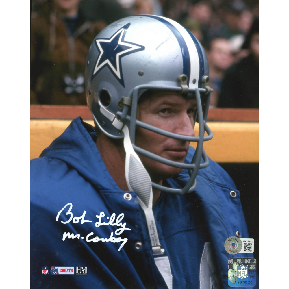 Bob Lilly Signed Cowboys 8x10 Photo Inscribed "Mr. Cowboy" (Beckett ...