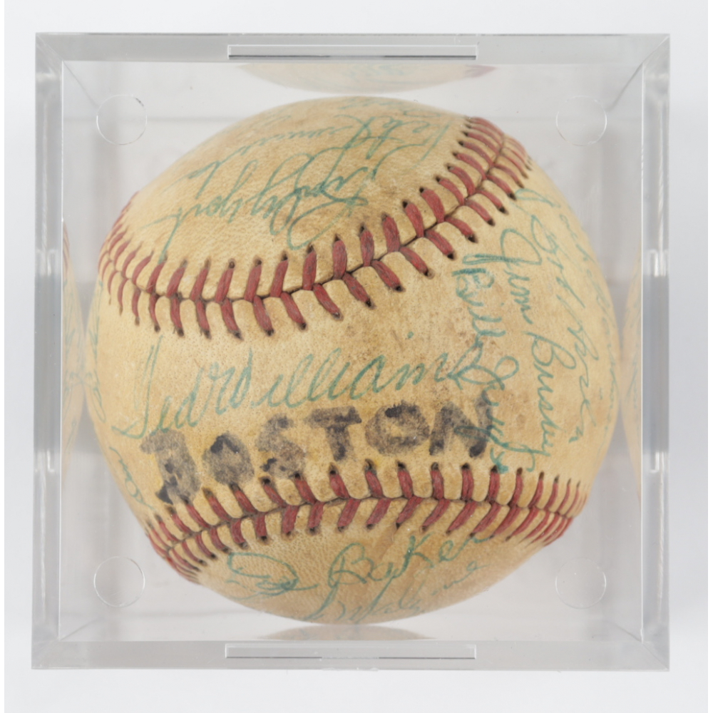 1959 Red Sox Baseball Team-Signed by (30) with Ted Williams, Jackie ...