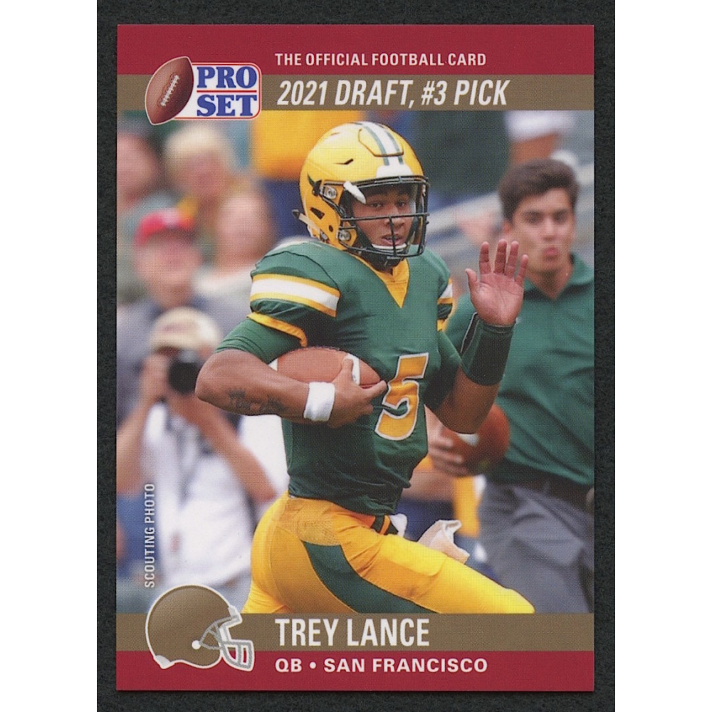 Trey Lance 2021 Pro Set #PSDD3 RC - Rare #3 Pick Variation (Super Short ...