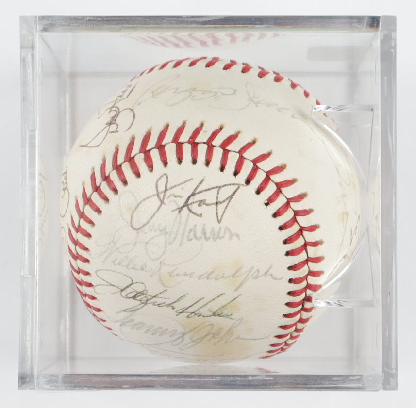 1979 Yankees Baseball Team-Signed by (12) with Yogi Berra, Mike Ferraro ...