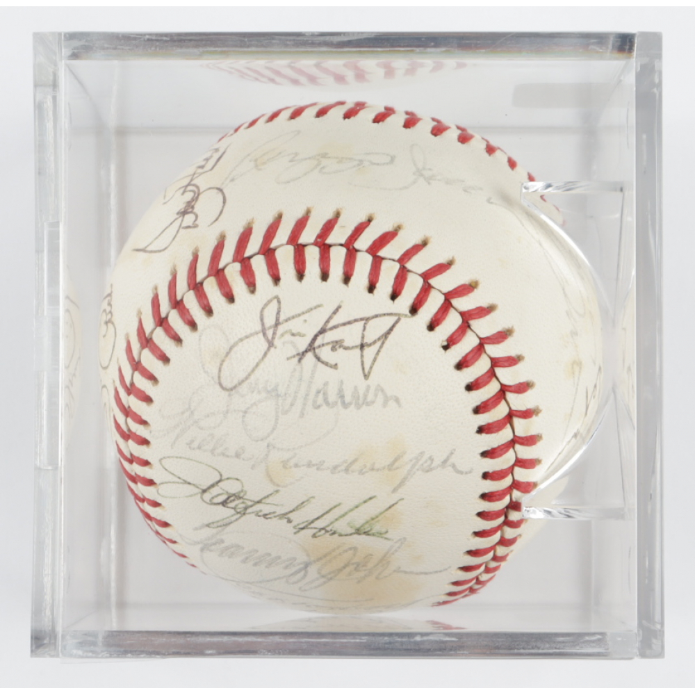 1979 Yankees Baseball Team-Signed by (12) with Yogi Berra, Mike Ferraro ...