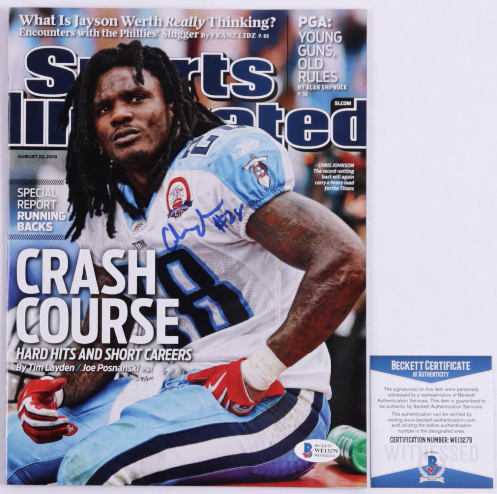 Chris Johnson Signed "Sports Illustrated" Magazine (Beckett COA ...