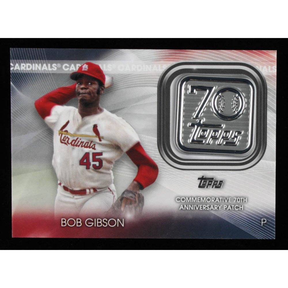 Bob Gibson 2021 Topps 70th Anniversary Commemorative Logo Patches ...