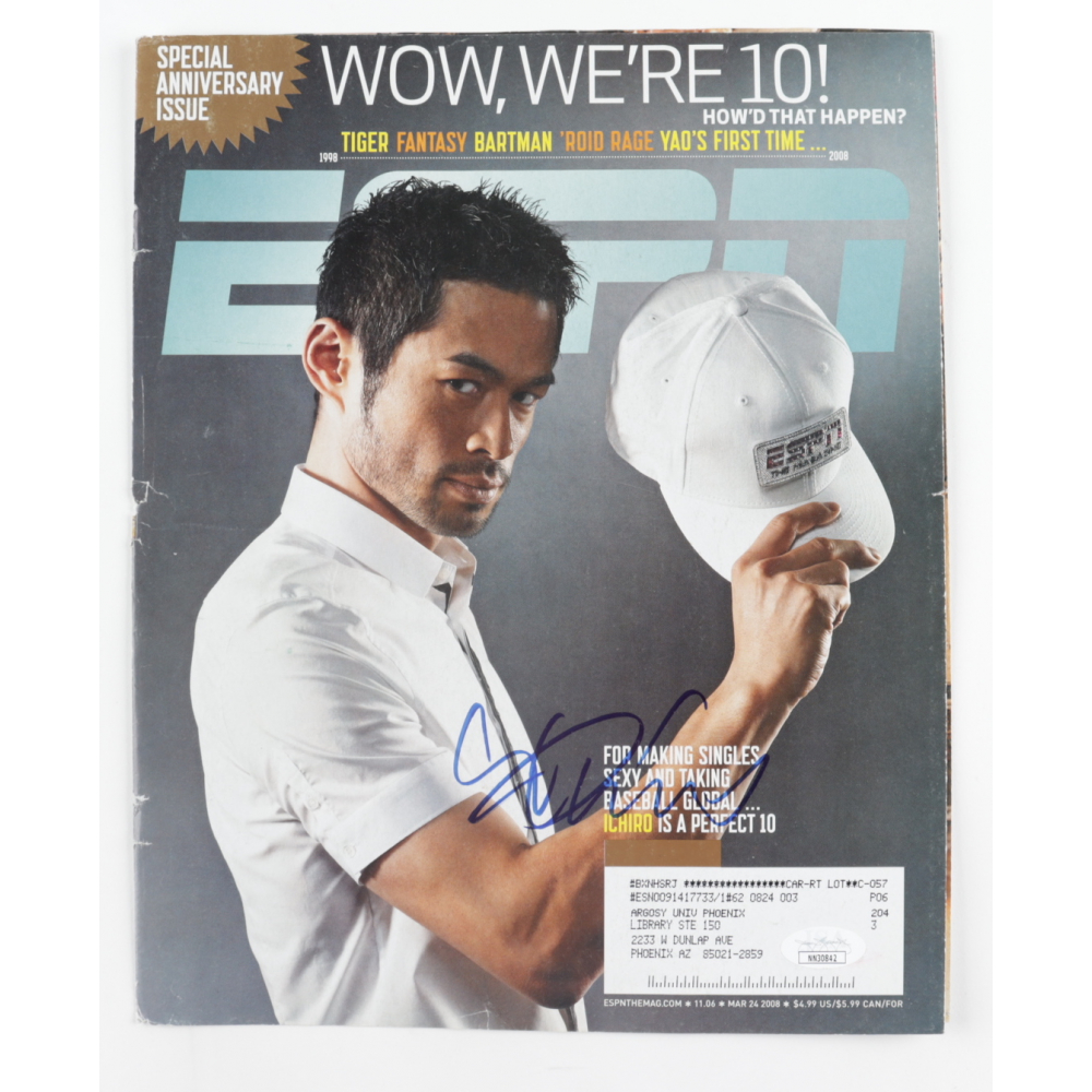 Ichiro Suzuki Signed 2008 ESPN Magazine Cover (JSA COA) (See ...