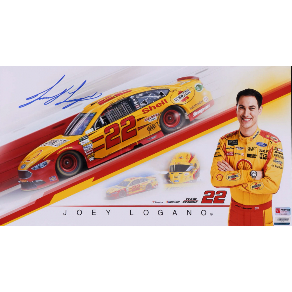 Joey Logano Signed NASCAR #22 10x18 Photo (PA COA) | Pristine Auction