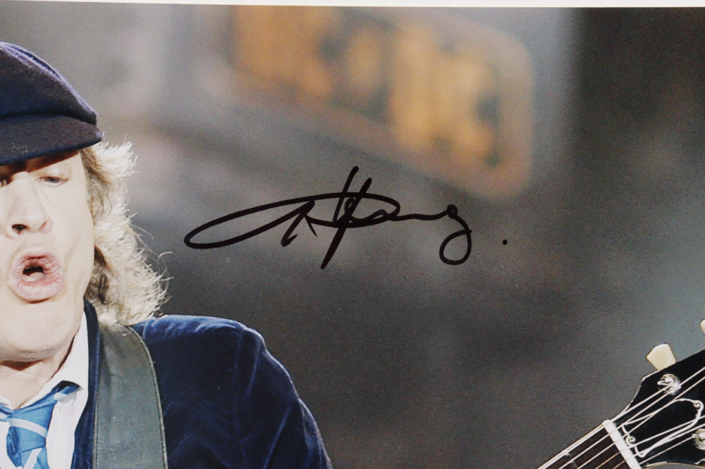 Angus Young Signed 11x14 Photo (Real LOA) | Pristine Auction