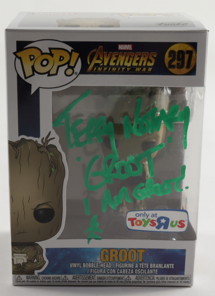 Terry Notary Signed "Avengers: Infinity War" #297 Groot Funko Pop ...