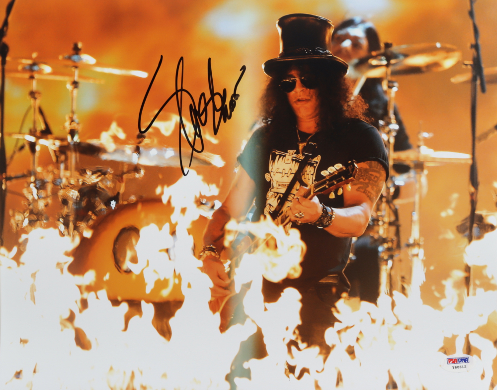 Slash Signed 11x14 Photo (PSA COA) | Pristine Auction