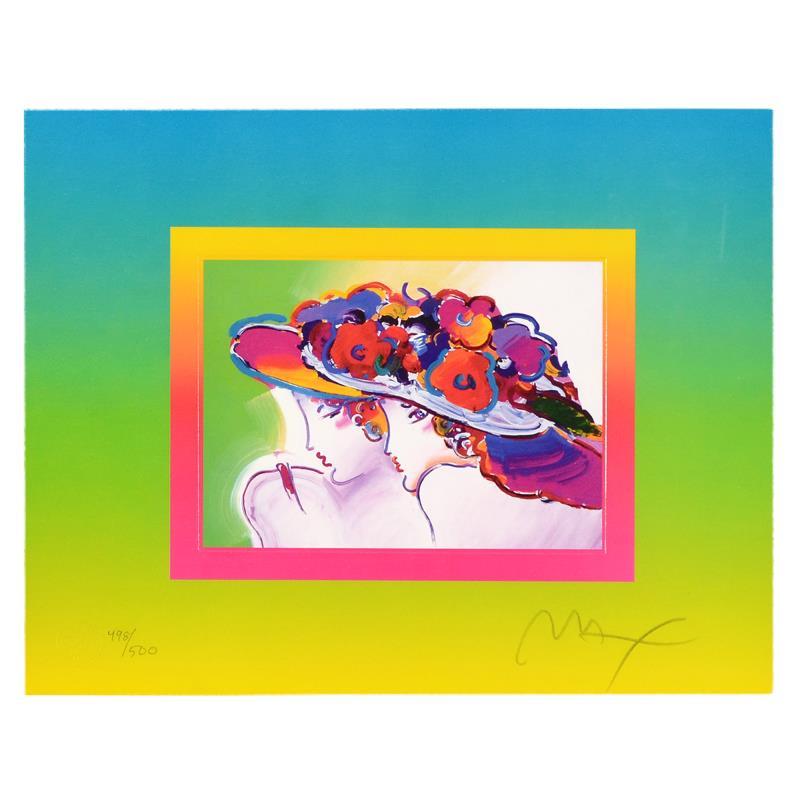 Peter Max Signed "Friends on Blends" Limited Edition 25x22 Custom ...