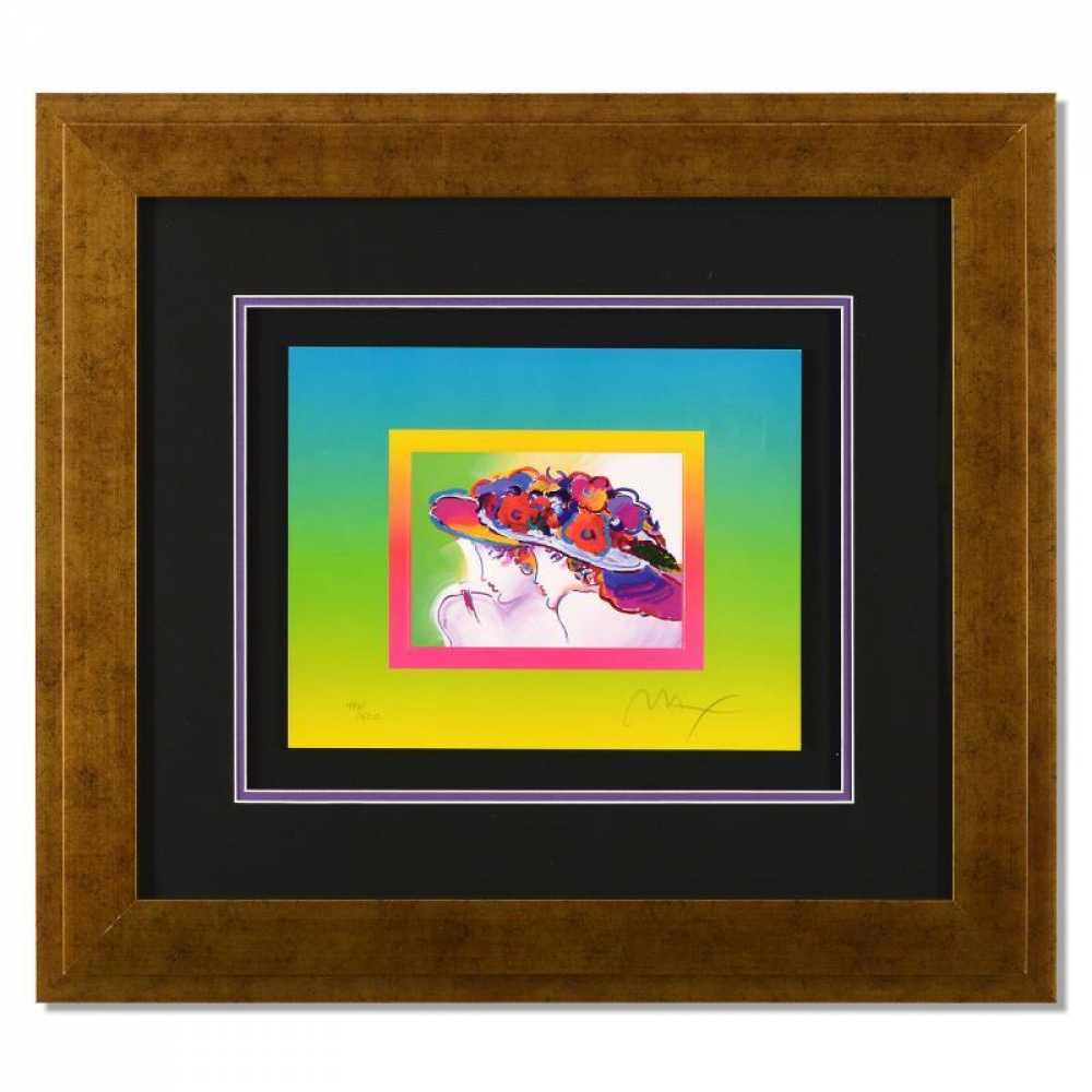 Peter Max Signed "Friends on Blends" Limited Edition 25x22 Custom ...